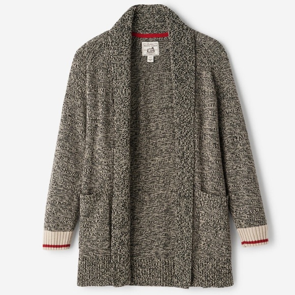 Roots | Sweaters | Roots Cotton Cabin Open Cardigan Knit Pocket Shawl ...